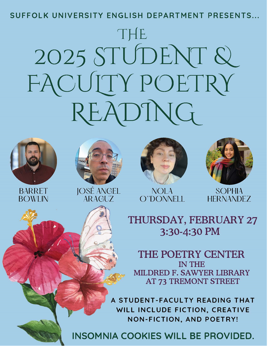 Student & Faculty Reading at Suffolk University – barrett bowlin